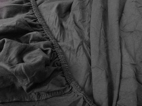 Jersey prostěradlo BASIC tmavě šedé 90 x 200 cm
