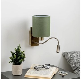 Brilagi - LED Nástěnná lampa NUBILA 1xE27/25W/230V + LED/3W mosaz/zelená BG1557+BG1576