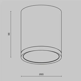 Maytoni C086CM-GX53-MRD-B - Bodové svítidlo HOOP 1xGX53/15W/230V černá