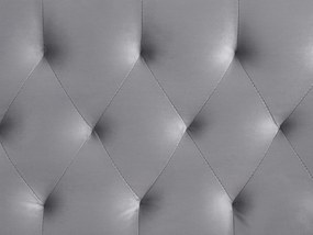 Rozkládací sametová postel 90 x 200 cm šedá MONTARGIS Beliani