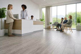 Beauflor, PVC podlaha - lino Texalino Supreme 970D Tasmanian Oak - dub, na míru, šíře 2m,3m,4m,5m, šedá, filc, chodba / předsíň