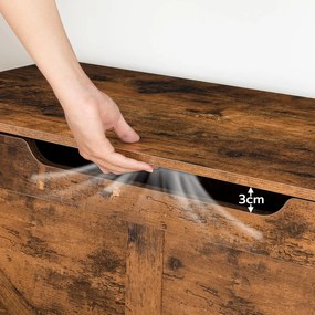 Lavice s úložným prostorem Vasagle Sabil 100 cm hnědá