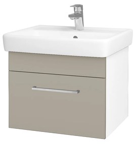 Dřevojas Koupelnová skříň Q UNO SZZ 55 Varianta: N01 Bílá lesk / Úchytka T04 / D17 Colorado