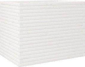 Zahradní truhlík bílý 90 x 60 x 68,5 cm masivní borovice 3282500