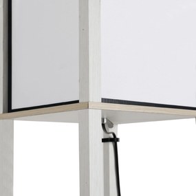 HOMCOM stojanová lampa na polici 26W x 26D x 160H cm 3 police 4 patra MDF bílá