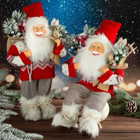 VÁNOČNÍ FIGURKA SANTA 40 CM ČERVENÁ