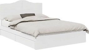 Postel s úložným prostorem Bílá 140 x 200 cm Kompozitní dřevo 3413499