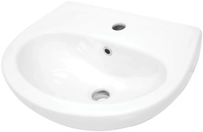 Ceramic washbasin, wall-mounted