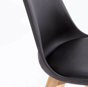 Jídelní židle JULIE černá - skandinávský styl