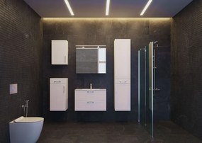 Kingsbath Ossy 84 závěsná nízká koupelnová skříňka, bílá