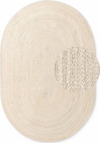 Hanse Home, Kusový koberec Jute Braided 106007 Ivory ovál, 160x230 ovál, béžová, chodba / předsíň