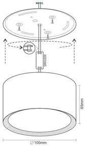 LED Bodové svítidlo LED/12W/230V 4000K pr. 10 cm bílá