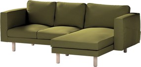 Potah na pohovku IKEA Norsborg 3-místná se šezlongem barva zelená látka pletený vzor