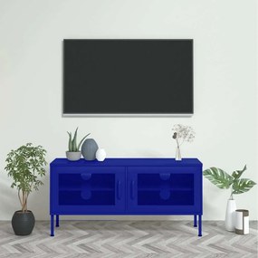 vidaXL TV skříňka 105 x 35 x 50 cm ocel [336238] Barva: Námořnická modrá