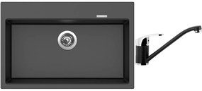 Set Sinks MAXIMO 780 Metalblack + baterie Sinks PRONTO Metalblack