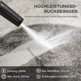 5dílný vysokotlaký čistič s válci 1800W