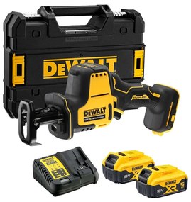 DeWALT - 18V AKU kompaktní mečová pila, 2x aku 5,0 Ah XR, nabíječka DCS369P2