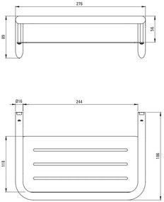 Deante SILIA, koupelnový koš do sprchy, ocelová, DEA-ADI_F551
