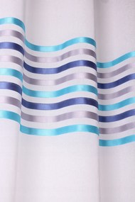 Dekorační vzorovaná záclona FRESH modrá/tyrkys/šedá 140x250 cm MyBestHome |  Biano