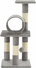 Škrabadlo pro kočky se sisalovými sloupky 65 cm šedé 170596