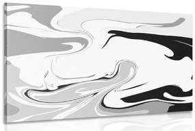 Obraz abstraktní vzor v bíločerném provedení - 120x80 cm