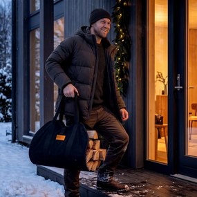 Taška na palivové dřevo Trondheim – černá