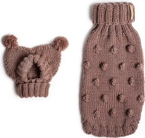 Pet Amour Čepice s bambulí pro psy Paris hnědá Velikost: M
