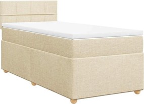 Box spring postel s matrací krémová 80 x 200 cm textil 3286512