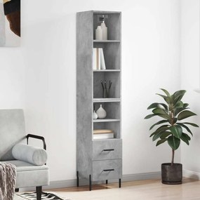 vidaXL Skříň highboard 34,5 x 34 x 180 cm kompozitní dřevo [3189777] Barva: Betonová šedá