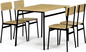 Jídelní stůl se čtyřmi židlemi AUT-O2155 OAK