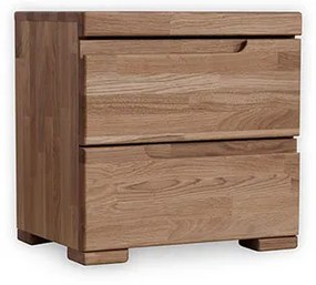 Noční stolek S&F 2zásuvky Domestav F133 Materiál: Dub Cink, Barevne provedení: Přírodní provedení-lak