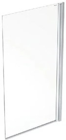 Geberit GEO - Vanová zástěna 80x150 cm, stříbrná/čiré sklo 560.118.00.2