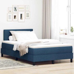 Postel s boxspringem s čelo Modrá 120 x 190 cm textil 3338677
