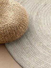 Hanse Home, Kusový koberec Jute Braided 106321 White ovál, 160x230 ovál, bílá, chodba / předsíň