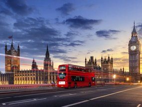 Vícedílný obraz Panorama Westminster A Big Ben, Londýn Nedostatek Nedostatek Přírodní plátno 160x120
