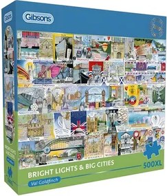 GIBSONS Puzzle Města Velké Británie XL / 500 dílků / 68 x 49 cm