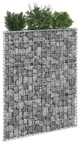 vidaXL Trapézový gabionový vyvýšený záhon pozinkovaná ocel 80x20x100cm