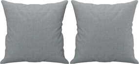 2místná pohovka s polštáři světle šedá 140 cm textil 3200909