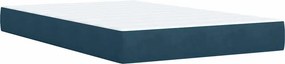 Box spring postel s matrací modrá 120 x 190 cm samet 3287696