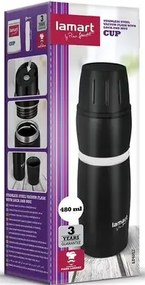Lamart Cup Termoska 480ml černo-bílá / nerez