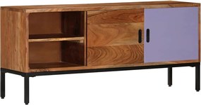 TV skříňka medově hnědá a šedá 110 x 30 x 50 cm masivní akácie 337076
