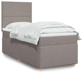 Box spring postel s matrací taupe 90x200 cm textil 3293460