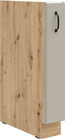 STILO ac | dolní skříňka 15 D CARGO s výsuvnou drátěnou policí | 15 cm | artisan/světle šedá
