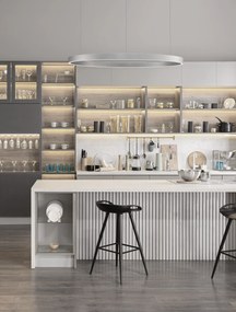 LED lustr Elowen 98 stříbrná