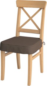 Sedák na židli IKEA Ingolf barva hnědá látka pletený vzor