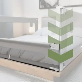 Tulano Cover 48 Bezpečnostní zábradlí na postel 180 cm bílo-šedá
