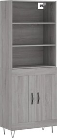 Skříň highboard šedá sonoma 69,5 x 34 x 180 cm kompozitní dřevo 3189955