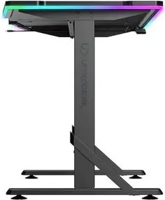 ULTRADESK Iron černá / Herní stůl / 132.5 x 60.5 x 71 - 81 cm / nastav