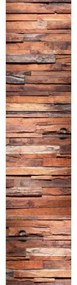DS-007 Samolepící tapeta DŘEVĚNÁ ZEĎ - samolepící dekorační pás| 60 x 260 cm | hnědá, šedá, béžová