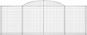 Klenuté gabionové koše 8 ks 300x30x100/120cm pozinkované železo 3146527